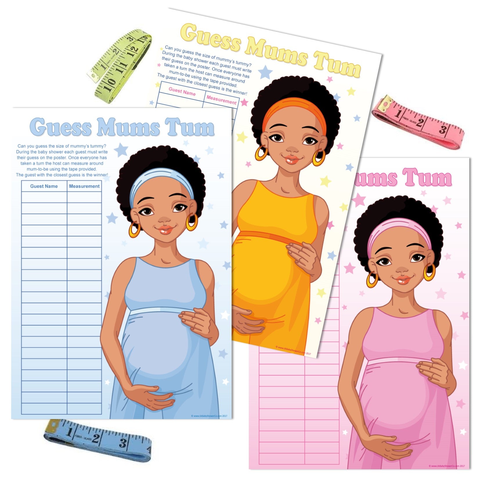 Stars Ethnic Guess Mums Tum Party Game – UK Baby Shower Company