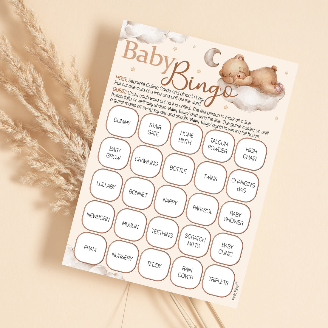 Teddy Bingo Game – UK Baby Shower Company
